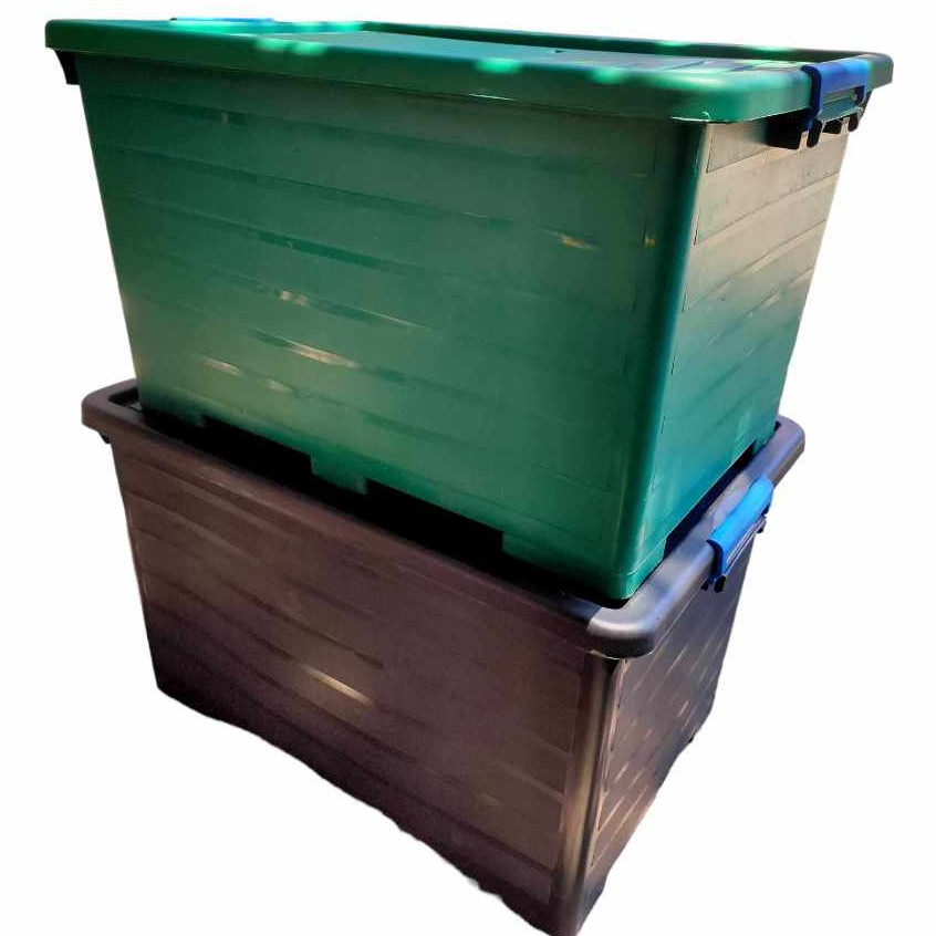 STORAGE BOX 160L , 90L , 65L HEAVY DUTY with wheels AND CLIP (MAXIMUM ...