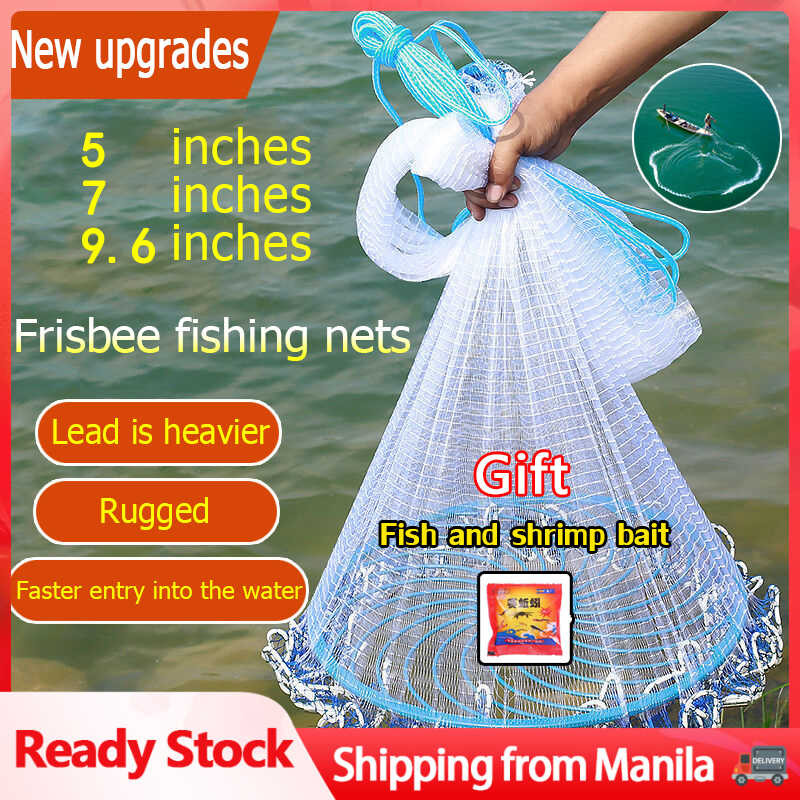 Laya Pang Isda Frisbee Fishing Net Hand-Throwing Tabukol Fishing Easy ...