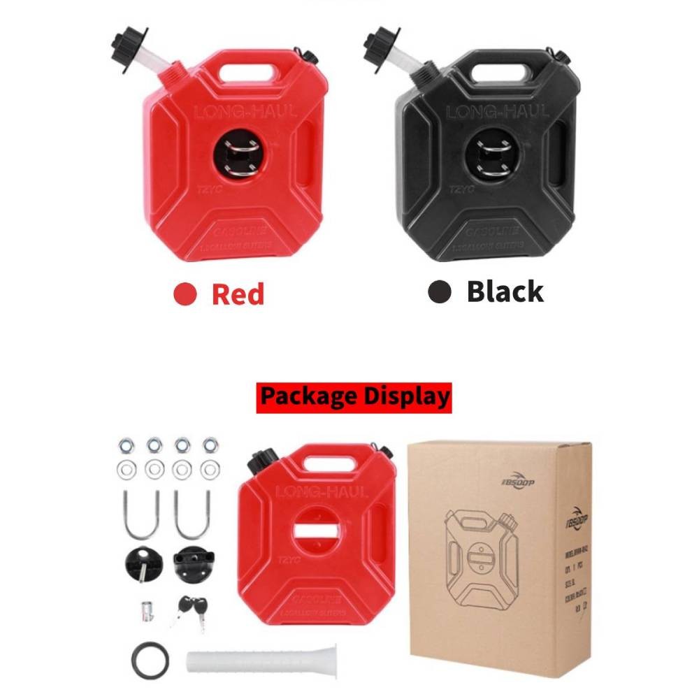 5L Portable Universal Fuel Box Oil Tank Back-Up/Fuel Oil Container with ...