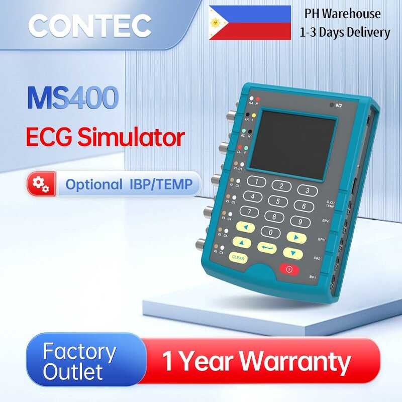 Ms400 Multiparameter Simulator 12-Lead Ecg, Respiration, Temperature, 2 ...
