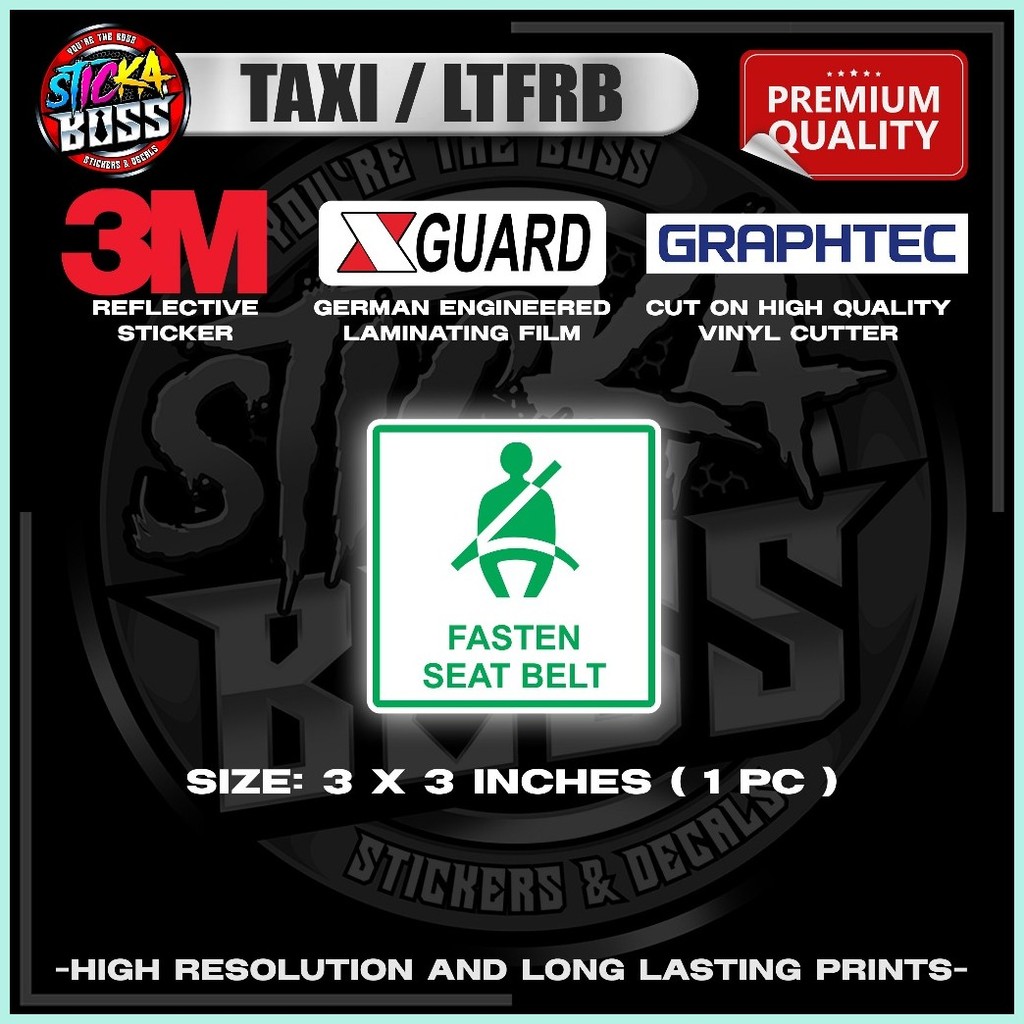 TAXI / LTFRB | 3M REFLECTIVE STICKER | PREMIUM LAMINATED【PREMIUM ...