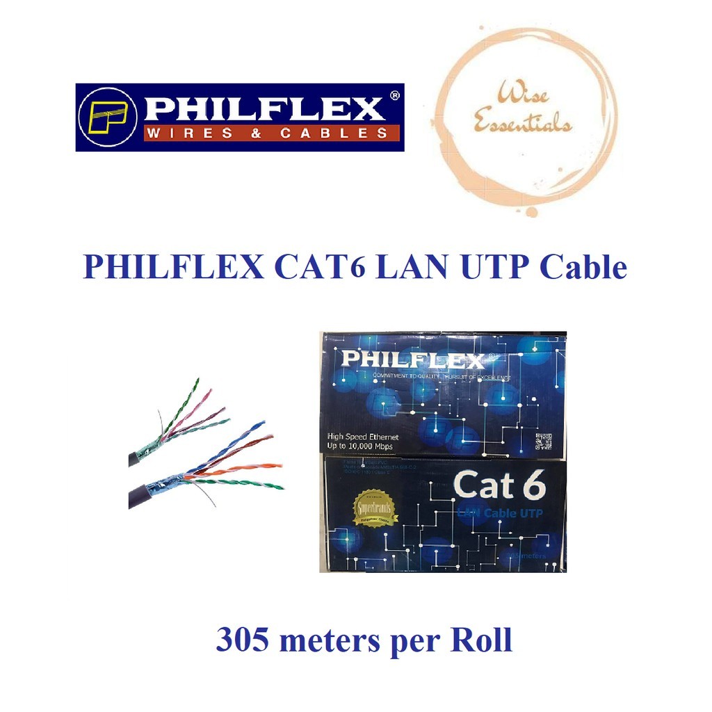 PHILFLEX CAT6 LAN UTP Cable | Shopee Philippines
