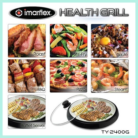 Imarflex Health Grill/Electric Griller TY-2400G (HX) | Shopee Philippines