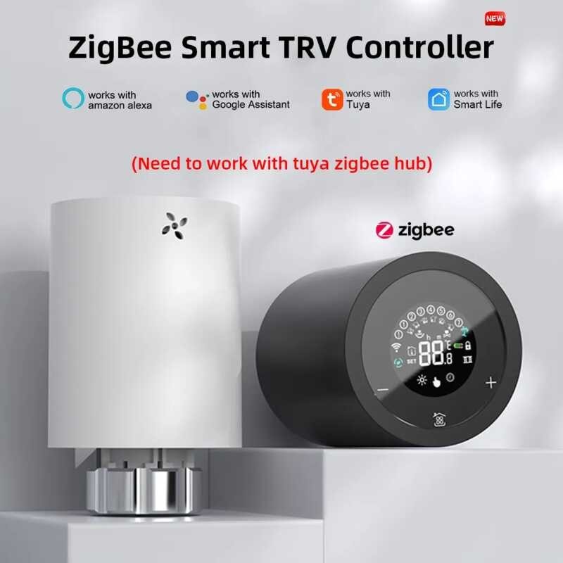 Tuya Zigbee Smart TRV Thermostat Actuator Radiator Vae Programmable Temperature Controller P ...