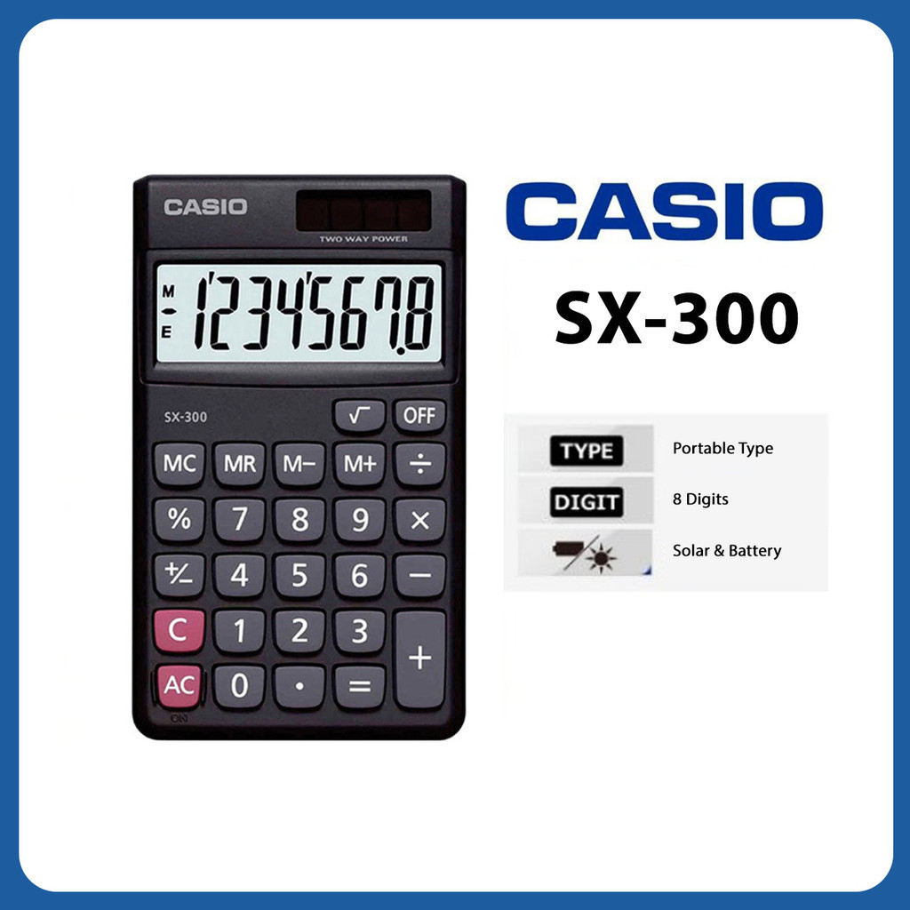 Casio SX-300 | Small Portable Business Calculator | Mini Travel Calculator (100% Original ...