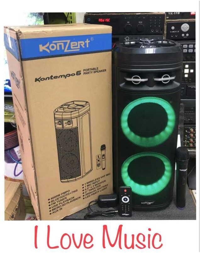 100% Original Konzert Portable Party portable bluetooth speaker 4000W ...