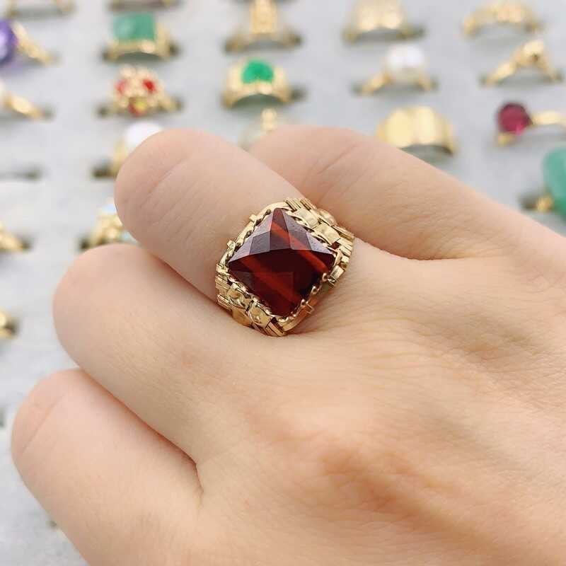 BIRTHSTONE (030) RUBY AUTHENTIC 10K Sa Amin Ginto Ring Bato | Shopee ...