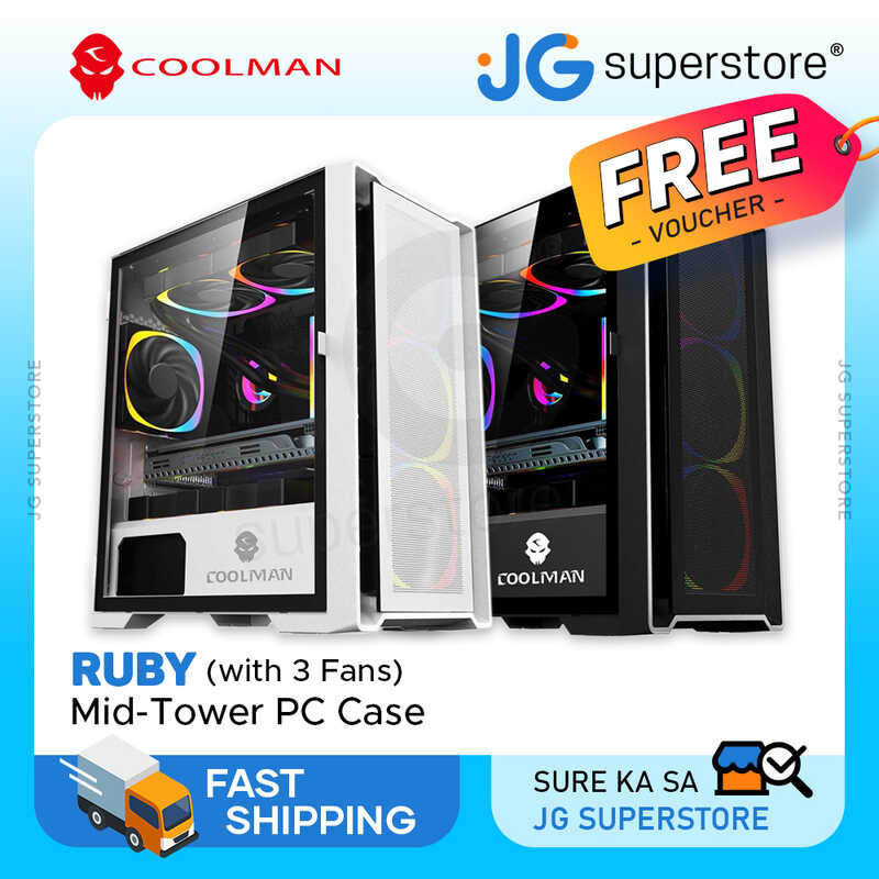 Coolman Ruby Mid Tower Micro Atx Gaming Case Na May Rgb Color Fans