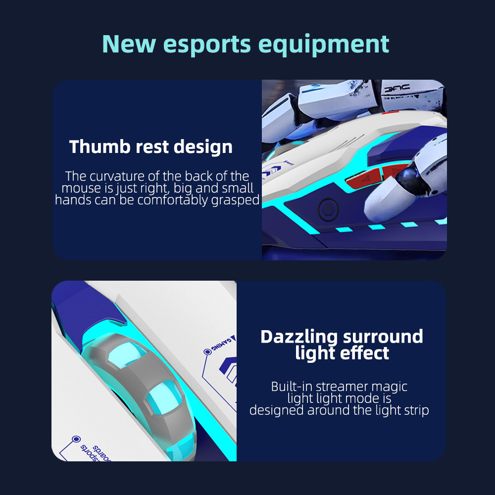 Zeus M-99 Mecha Style Gaming Mouse USB Wired Mechanical Feel Like Led ...