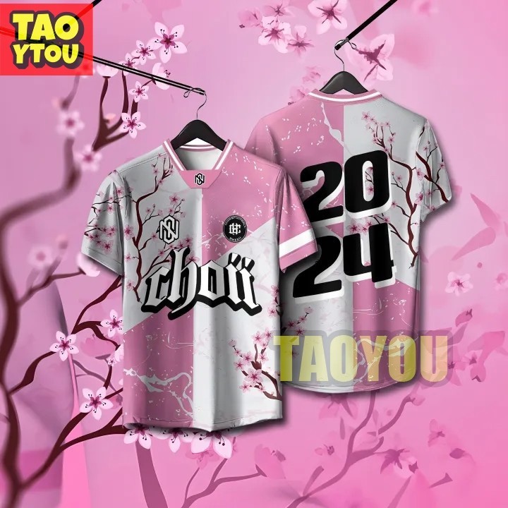 Sakura Series Choii Jersey 3d Japanese Cherry Blossoms Jersey Baju ...