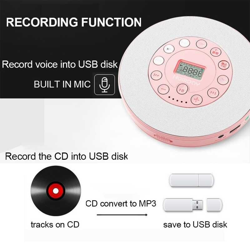 Mp3 Mini Portable Music Cd Album Player Compact Disc Walkman Cross ...