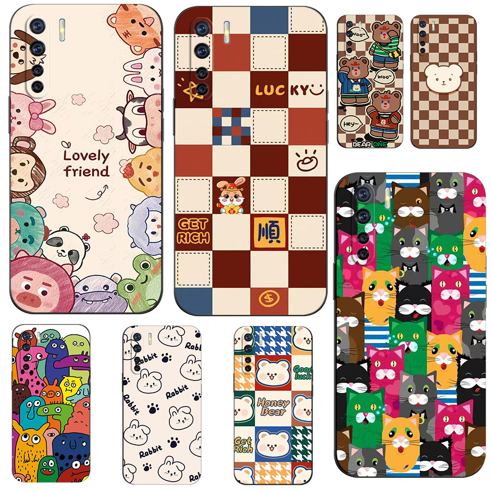 Case For OPPO A91 F15 RENO 3 Case Back Phone Cover Protective Soft ...