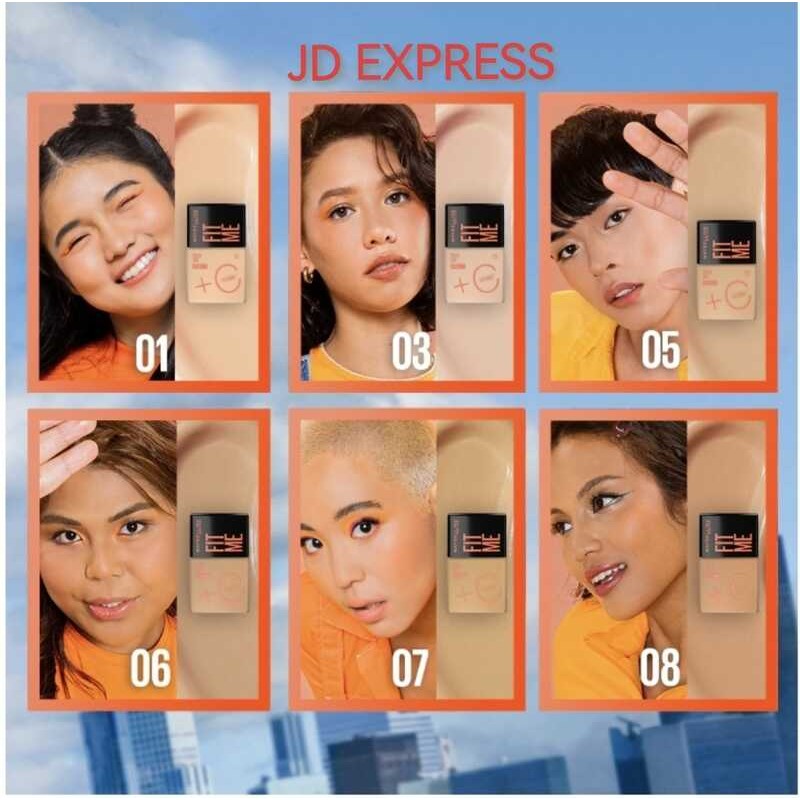 COD Maybele Fit Me Fresh Tint With Vitamin C - Skin Tint, Sunscreen SPF ...