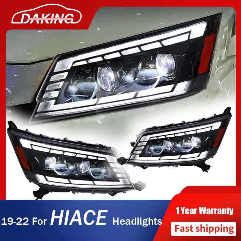 Car Headlights For TOYOTA HIACE 2019-2022 Front Lights Animation All ...