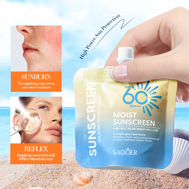 SADOER Moist Sunscreen Resist UVA/UVB SPF60+PA+++ 30g | Shopee Philippines