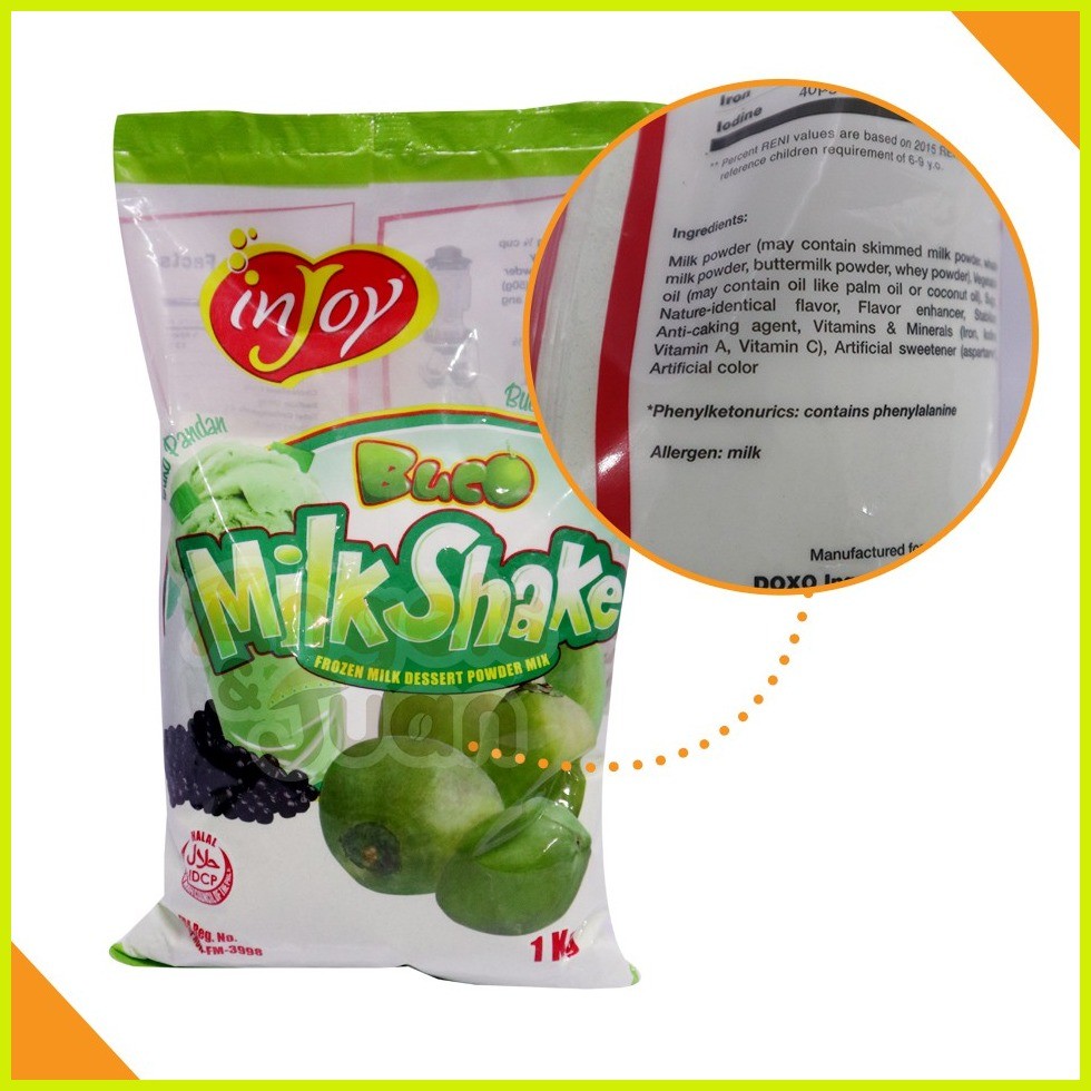 inJoy Buko Pandan Milk Shake Powder Milk Drink 1kg | Shopee Philippines