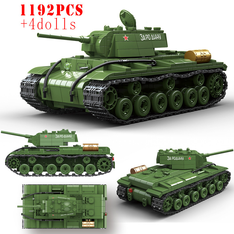 World War Russian T-34 Kv-1 Heavy Building Bloc Ww2 American M4a3 ...
