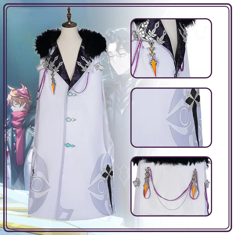 §≈ Game Impact Fatui Cosplay Costume Doctor Arlecchino The Captain ...