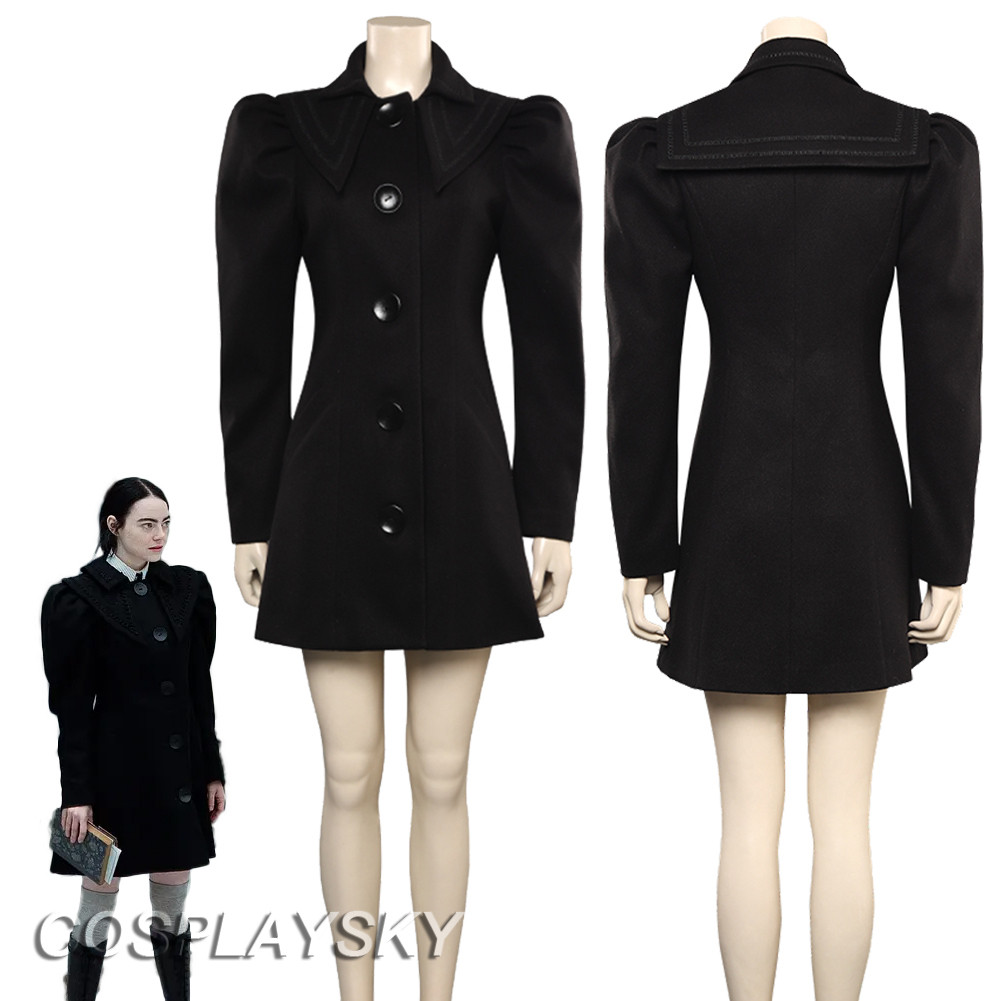 §≈ 2023 Movie Poor Things Sy Bella Baxter Costume Disguise Black Coat ...