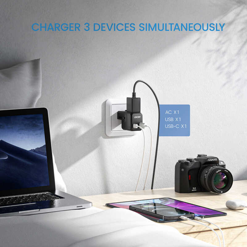 All-In-One ★ LENCENT Charger Universal Travel Adapter With 1 AC Outlet ...