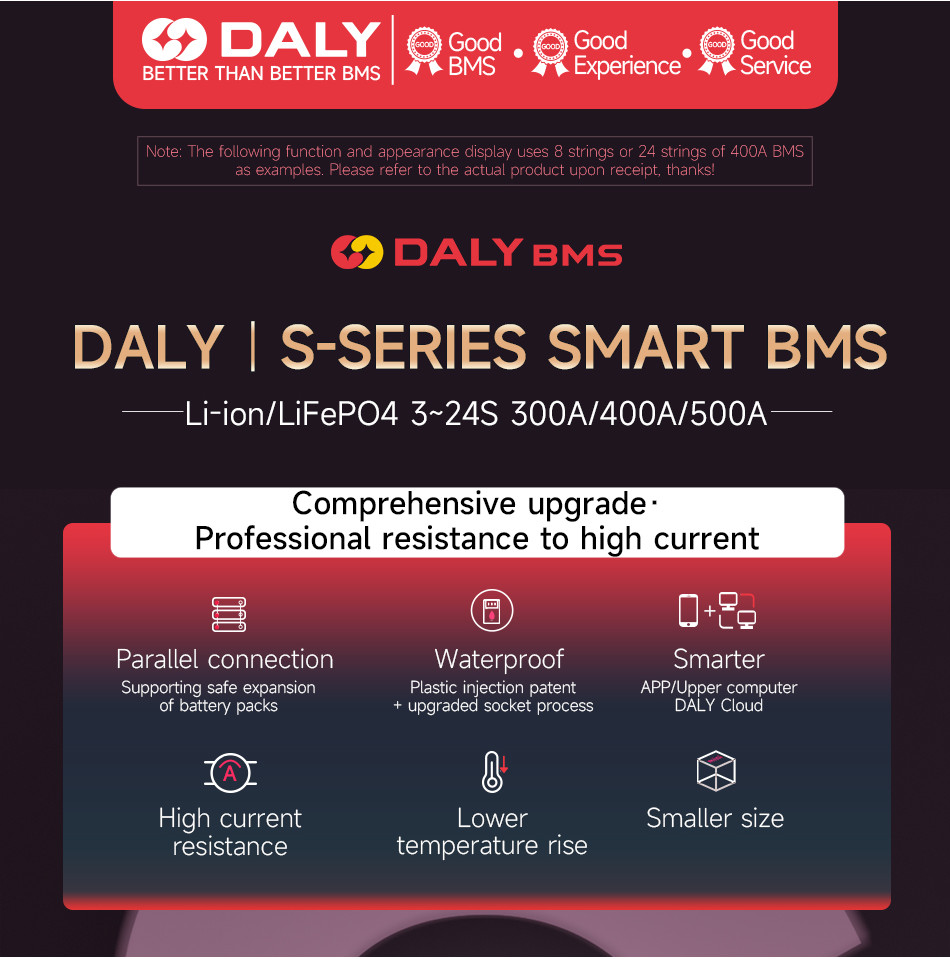 Daly Smart BMS Lifepo4/Li-ion Battery FAN 4s 12v 8s 24V 16s 48V 20S 60V ...