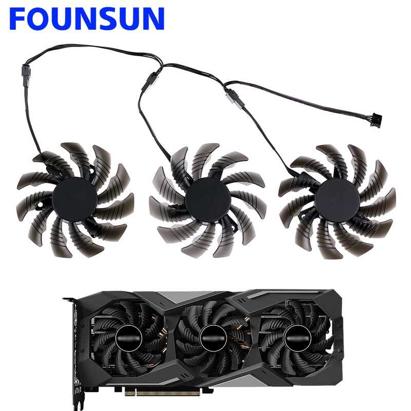 78Mm T128010su Cook Fan Para Sa Gigabyte GTX 1660 Super Ti RTX 2060 ...
