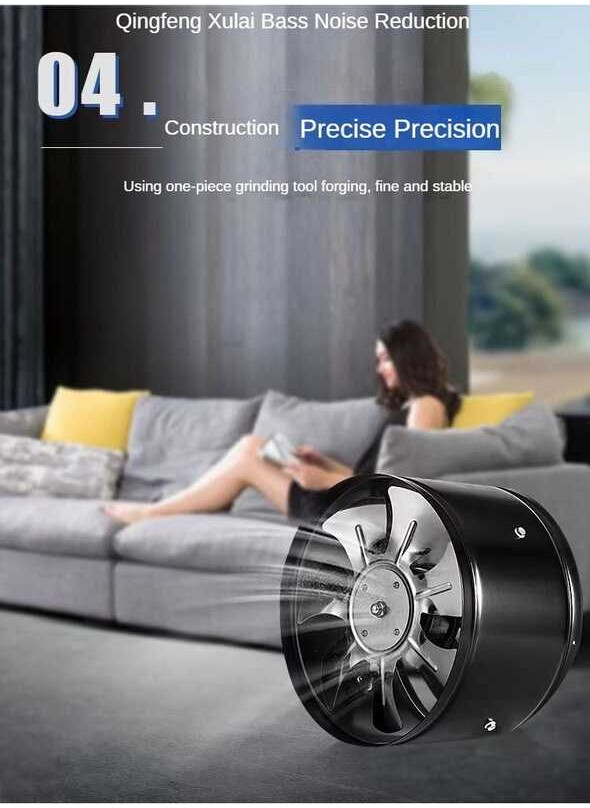 LY 4/6/8/10/12 Inch Ine Exhaust Fan Air Ventilator Metal Ventilation ...