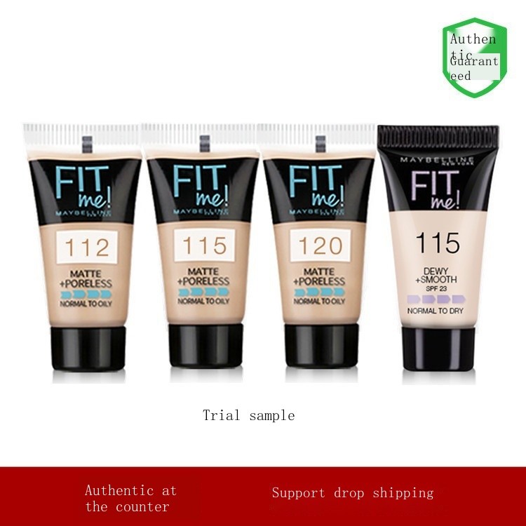 Maybelline fitme liquid foundation sample concealer moisturizing travel ...