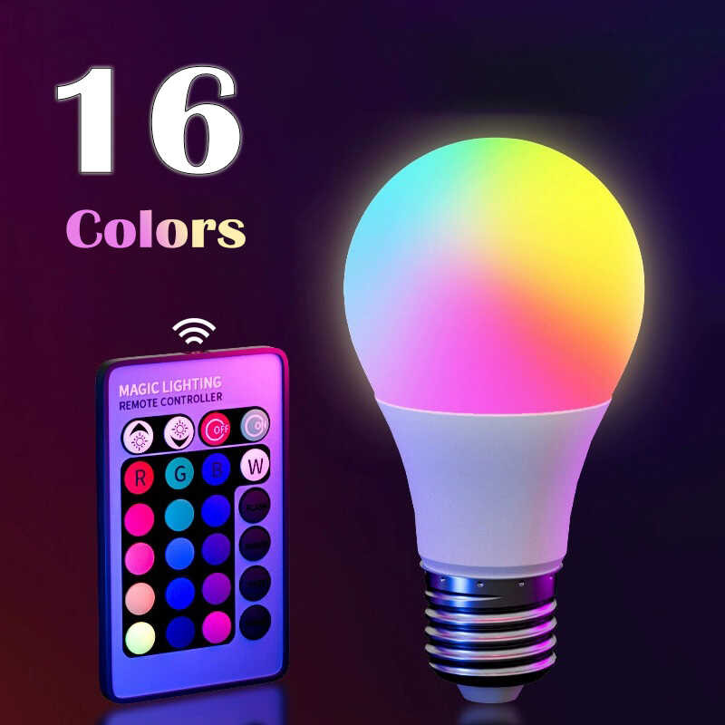 16 Colors RGB LED Multicolor Bulb E27 Base 220V Household Lighting ...