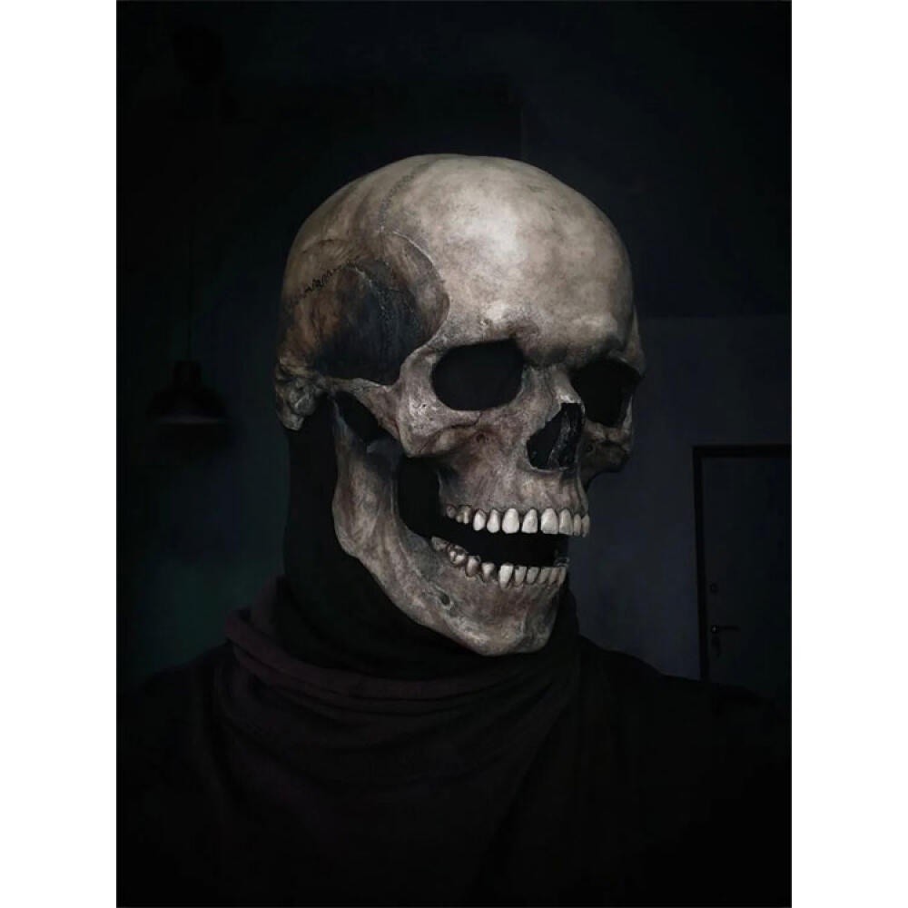 Adult Horror Skull Mask With Moving Jaw Demon Slayer doll Kamado ...