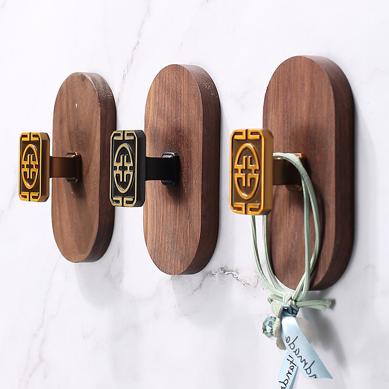 New Chinese Walnut Coat Hook Door Entrance Kitchen Bathroom Solid Wood ...