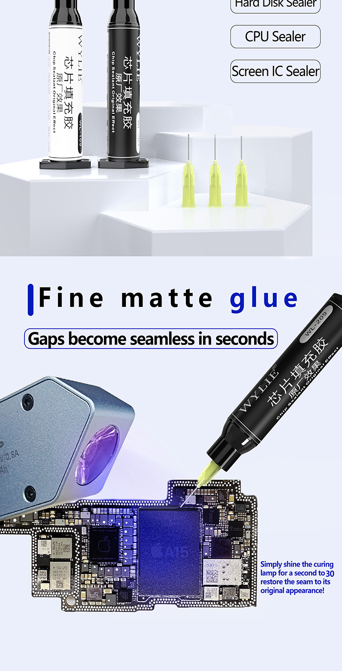 WYLIE WL-109 WL-209 Chip Sealant Original Effect 30 Seconds Fast Curing ...