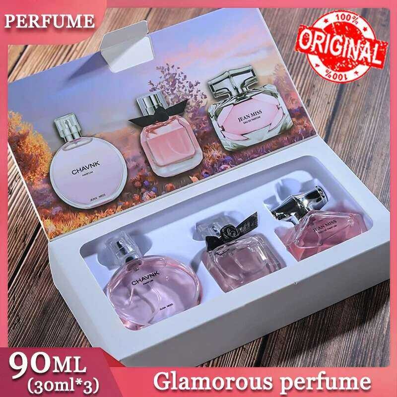Eau 90Ml(30Mlx3pcs) De Parfum Gift Box Feminino Spray Fresh Light Scent ...