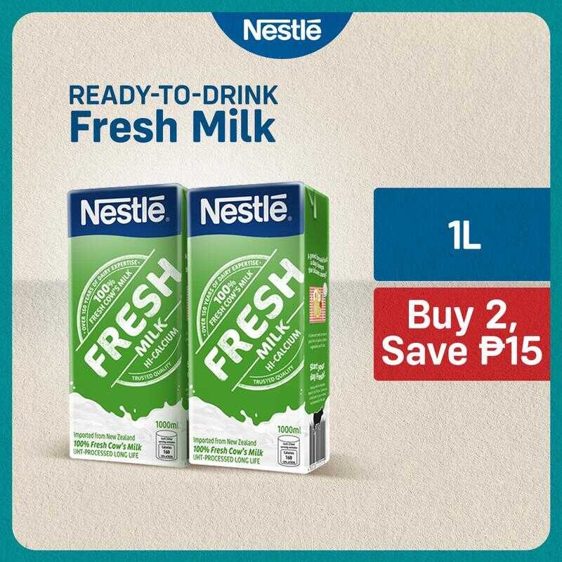 NESTLÉ Fresh Milk 1L 100% - Buy 2 Save 15 Hi-Calcium, Cow's 214 3 ...