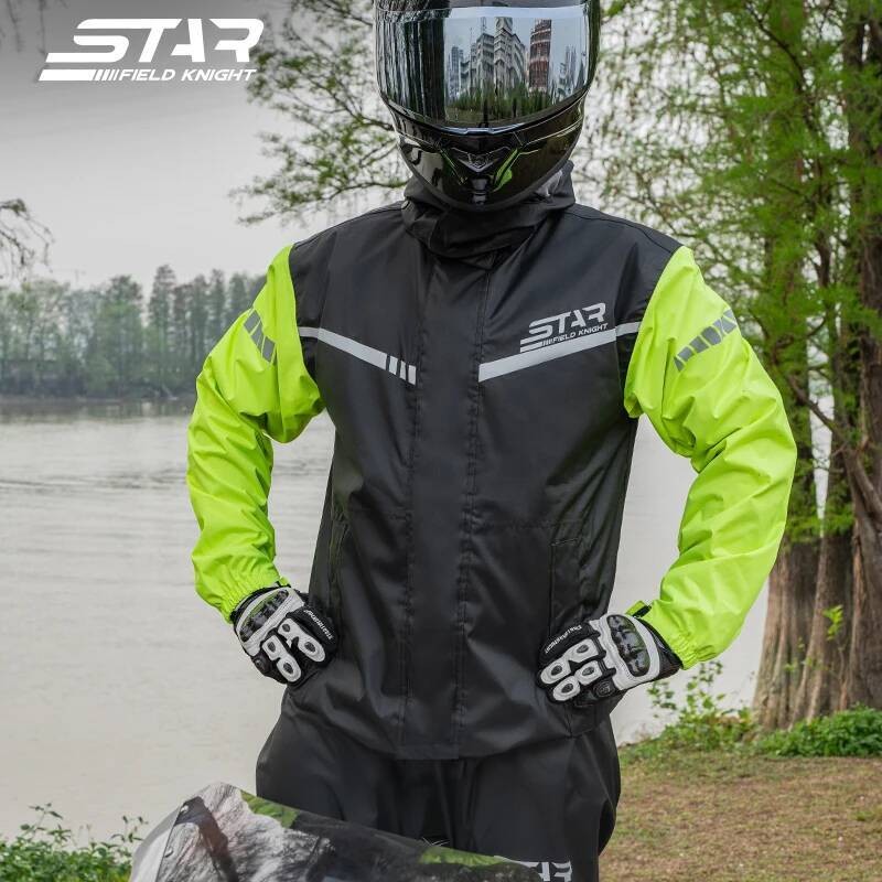 Star Field Knight Newest Motorcycle Rider Raincoat Split Type 2pcs/Set ...