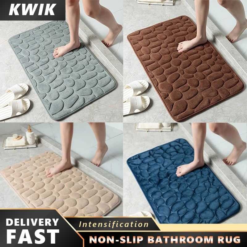 Bathroom Floor Anti Slip Absorbent Quicky Dry Shower Mat Doormats Rags ...