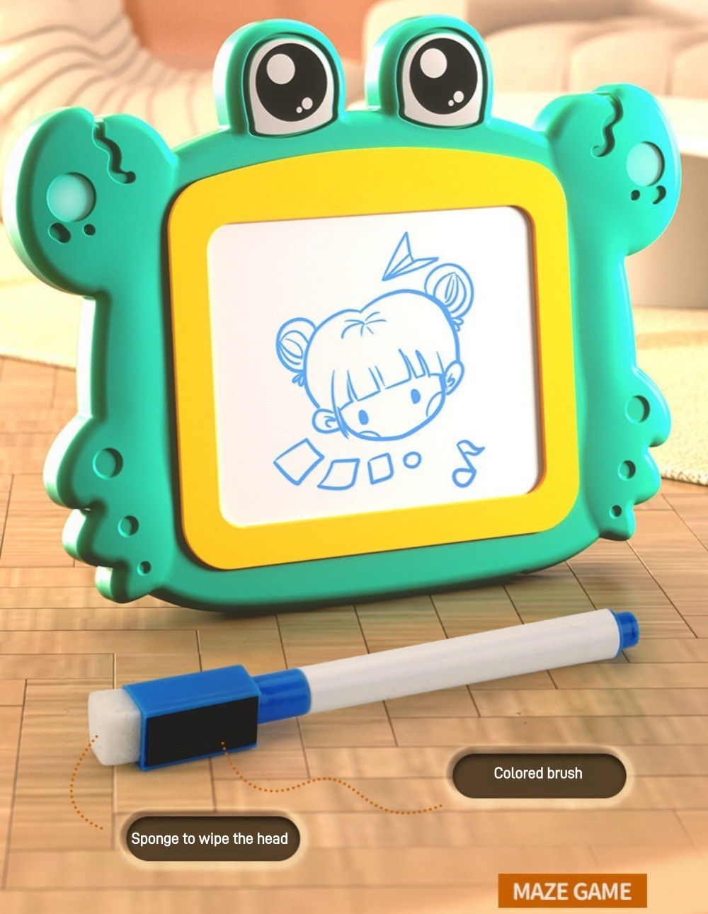 Montessori Kids' Magnetic Drawing Board Double-Sided Art Board ...