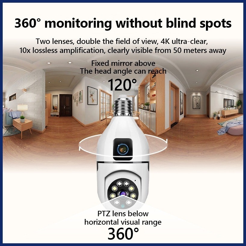 HUAWEI V380 PRO CCTV Camera NO WIFI Needed 16MP HD Dual Lens Connect to ...