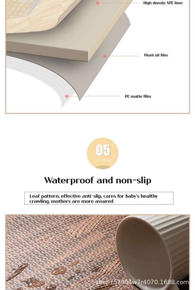 Wood Grain Foam Play Mat – Non-Toxic Puzzle Floor Tiles for Baby ...