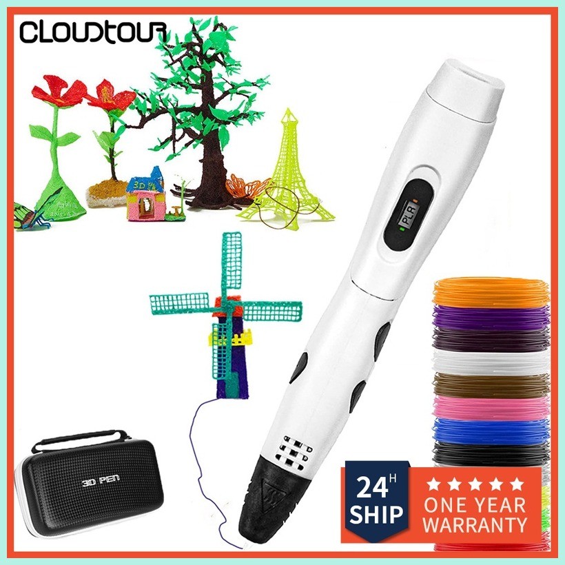 3D Pen With 24 Colors 48 Meter PLA Filament Professional Printing Pen 3 ...
