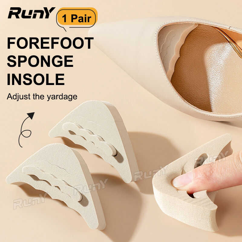 Runy Forefoot Sponge Toe Insole High Heels Half Up Adjusting Size ...