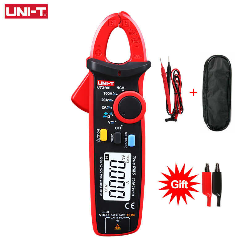 M Uni-T Ut210e Mini Digital AC DC Current Clamp Meter Voltage Voltmeter ...