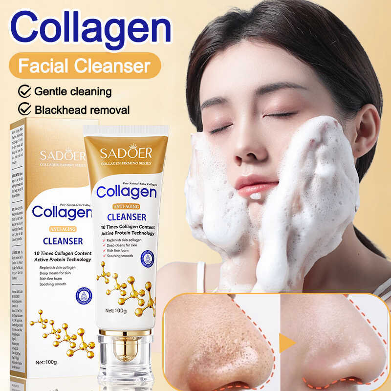 Collagen Facial Cleaner Daily Gentle Cleaning Quick Clean Pores Oil ...