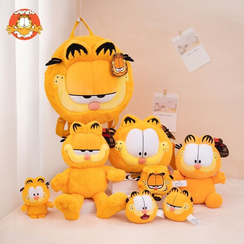 [Genuine]Creative New Garfield Heart-Shaped Cartoon Backpack Cartoon ...