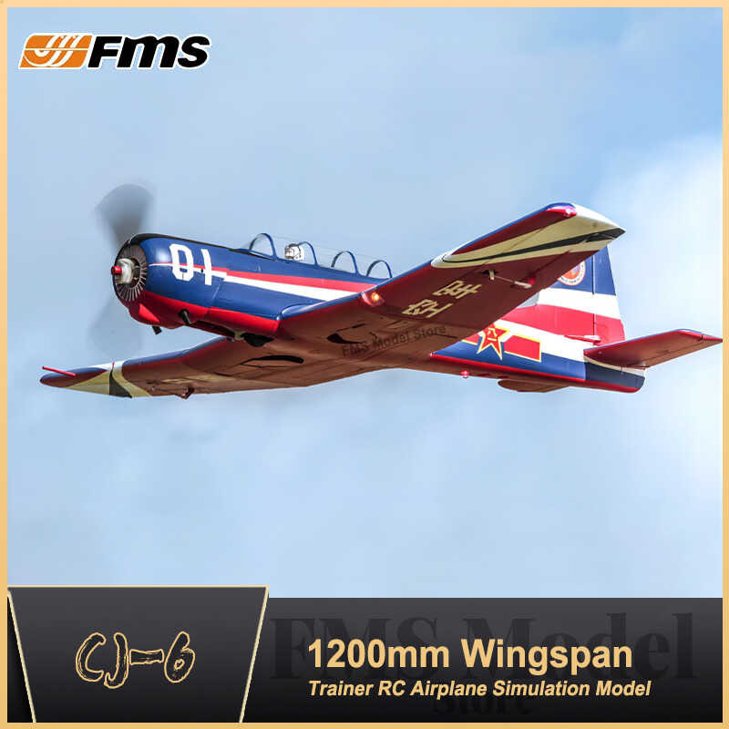 FMS 1200Mm Cj6 Cj-6 Airplane Chinese Trainer Beginner PNP With Retracts Radio Control Model RC ...