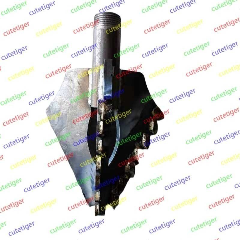For One-Inch Pipe Small Water Well Drilg Rig Three-Wing Alloy Drill Bit ...