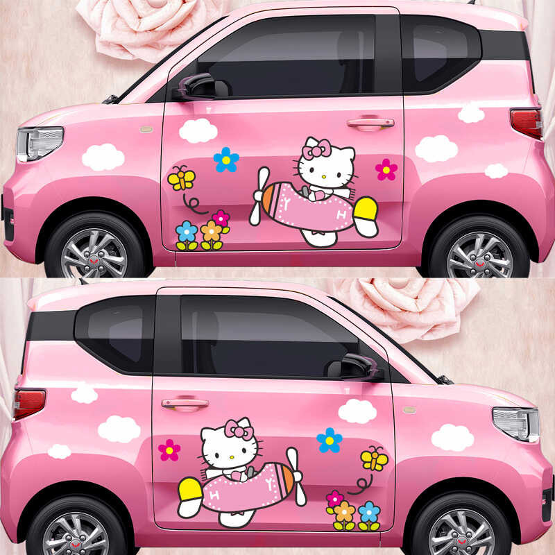 Wuling Confero Miniev Body Aron KT Hello Kitty Bumper Stickers Scratch ...