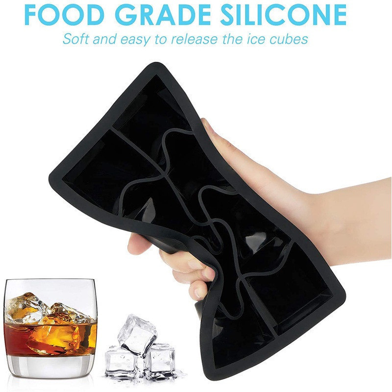 Square Ice Tray Mold / Food Grade Silicone Ice Cube Square Tray Mold ...
