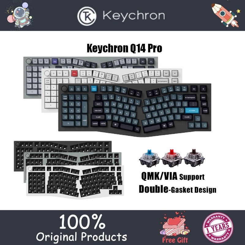Keychron Q14 Pro (Alice Layout) QMK/VIA Wireless Bluetooth 96% RGB ...