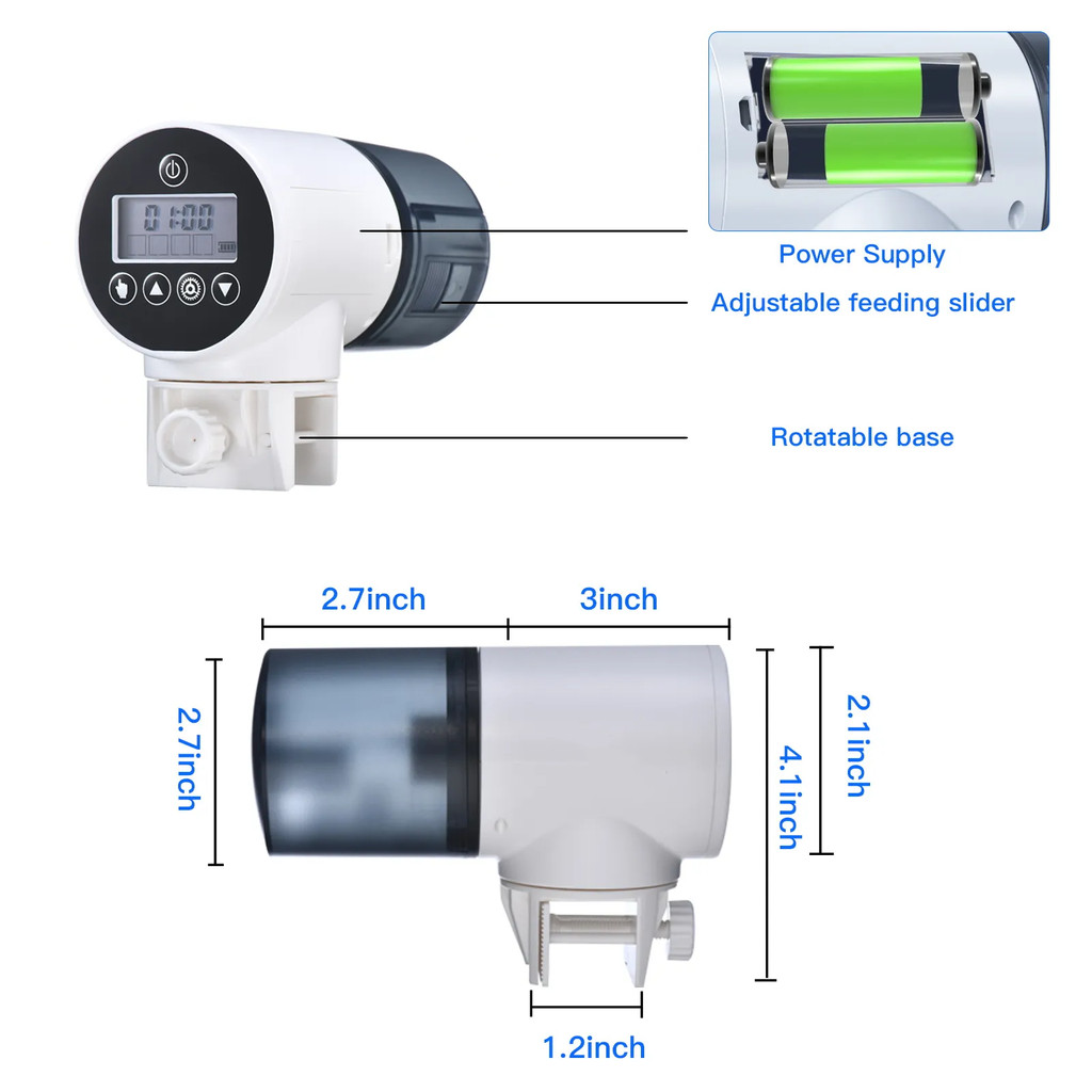 Yee Automatic Feeder Aquarium Accessories Intelligent Ustable Timed ...